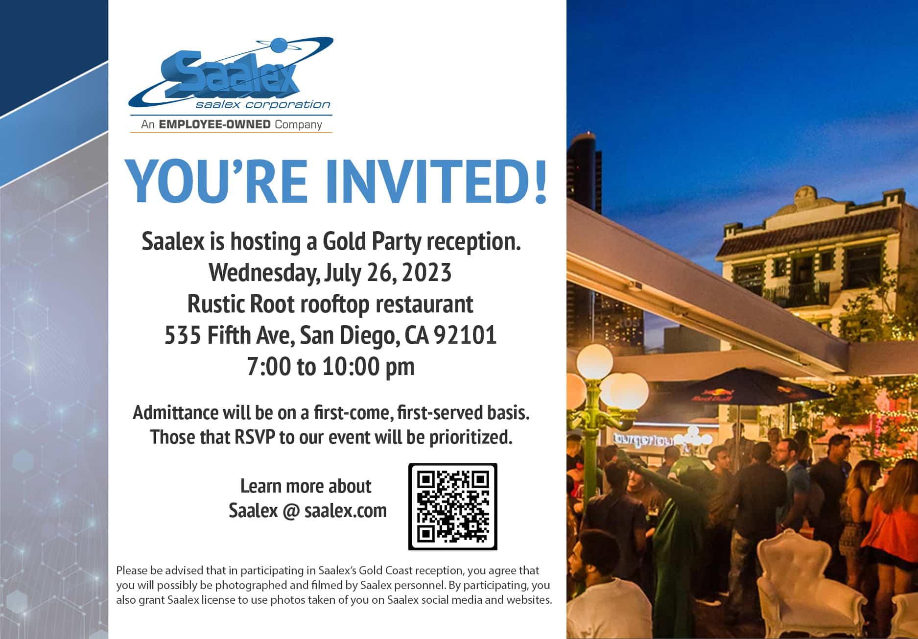 Saalex hosting a Gold Coast Party reception - Saalex